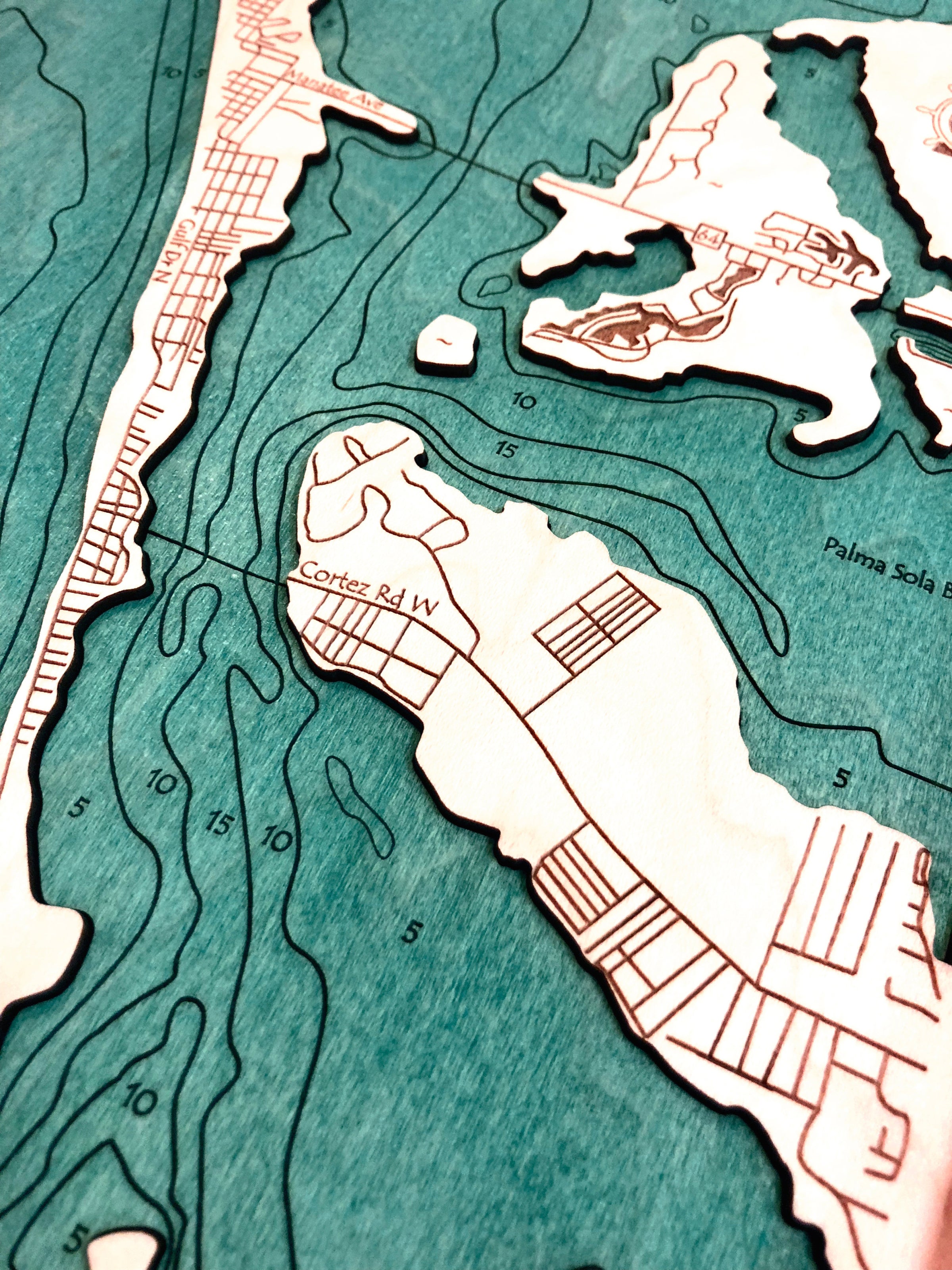 Lasered Wood Map 13" x 16" | Cove.
