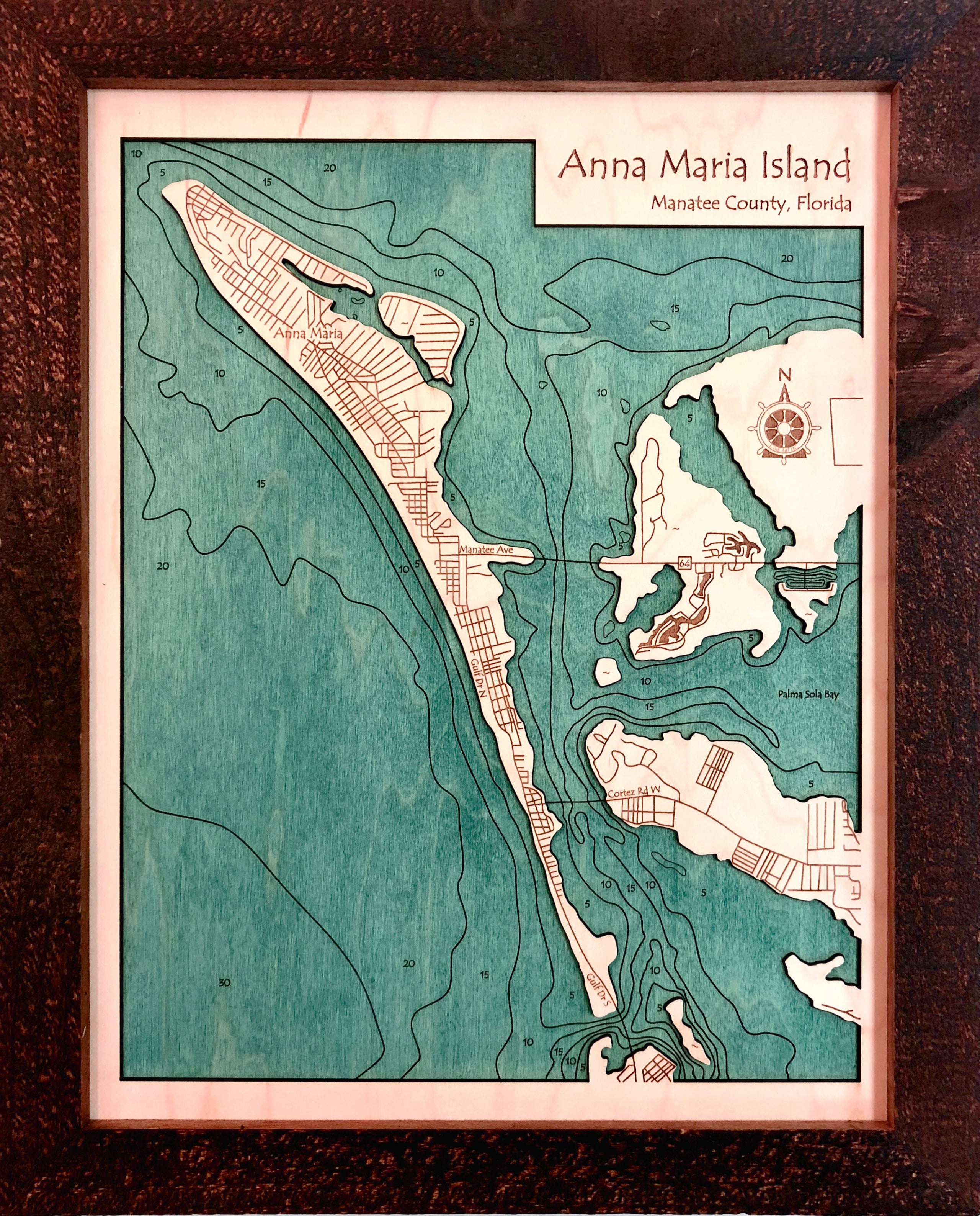 Lasered Wood Map 13" x 16" | Cove.