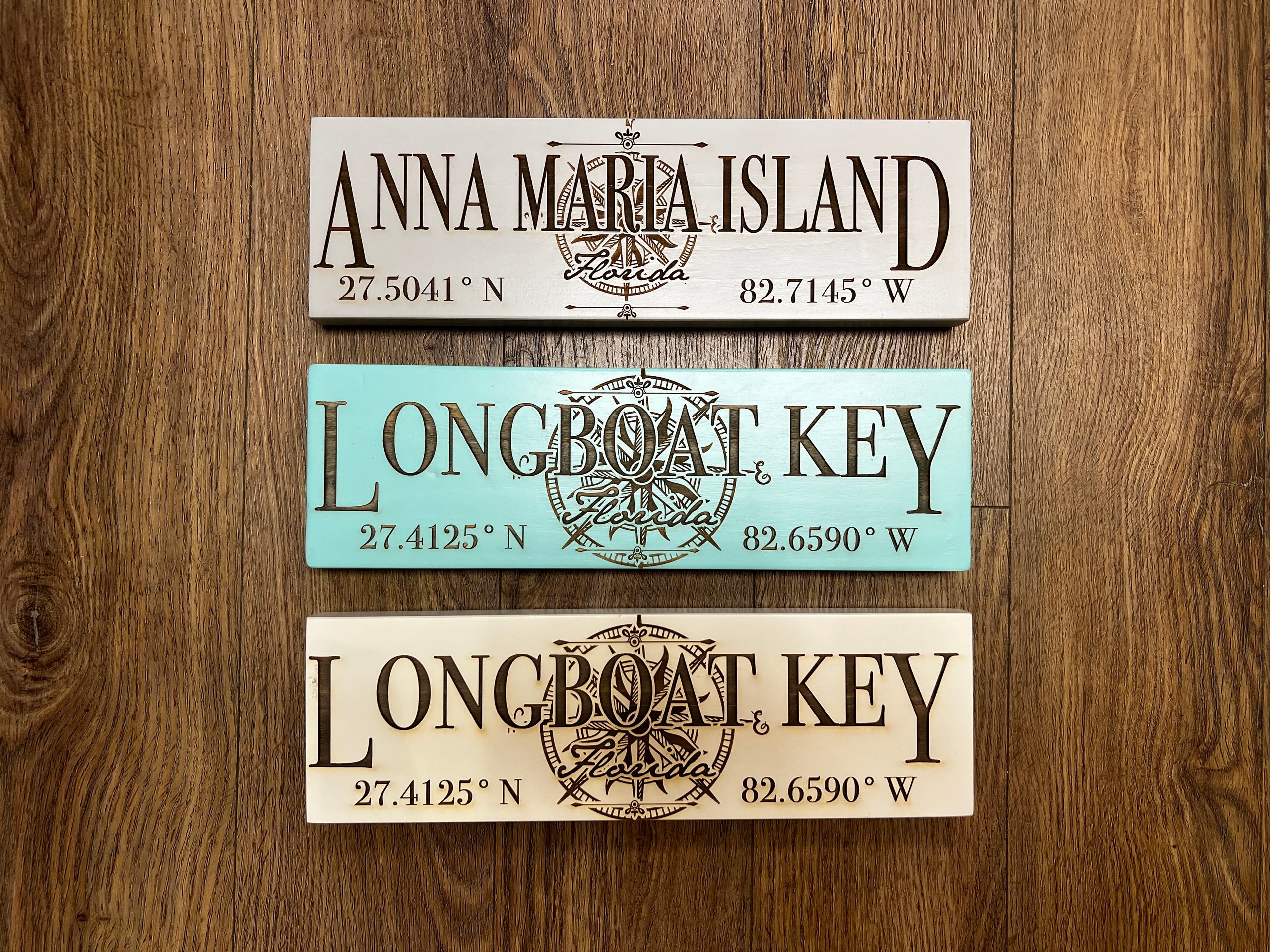 Coordinates Engraved Wood Sign | Cove.